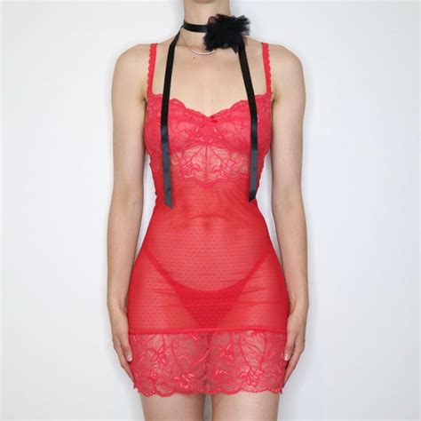 Lace Slip Dress Etsy