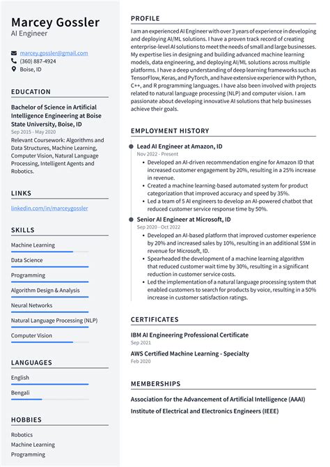 Apple Ai Engineer Resume Examples Resumecat