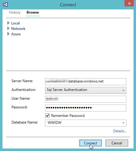 Query Azure Sql Data Warehouse In Ssms And Ssdt