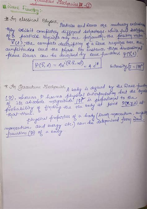 Solution Physical Interpretation And Wave Function Of Quantum Mech