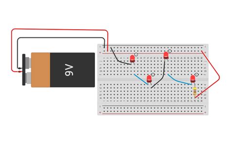 Circuit Design Lighting 4 Leds Owen Kruse Tinkercad