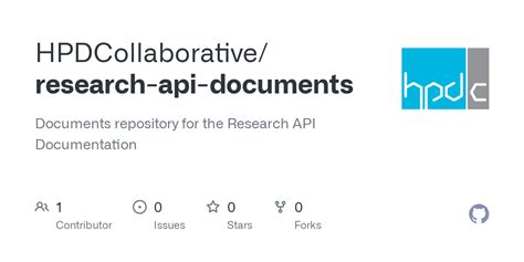 GitHub HPDCollaborative Research Api Documents Documents Repository For The Research API
