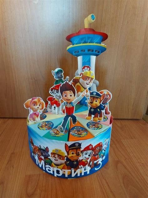 Картонена хартиена торта пес патрул Idee Torta Torte Idee
