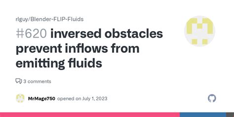 Inversed Obstacles Prevent Inflows From Emitting Fluids Issue Rlguy Blender FLIP Fluids