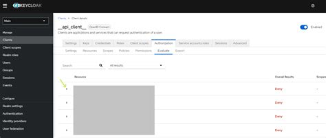 Evaluation For Client Authorization Ui Error · Issue 18045 · Keycloak