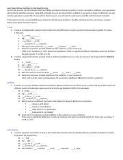 Lab More Statistics Copy Docx Lab Descriptive Statistics Standard Scores For This Lab You