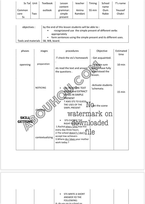 Classroom Commands Lesson