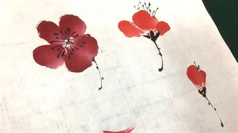 동양화간단강의 매화개체 그리기 Youtube