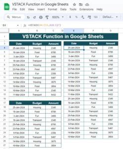 How To Use The VSTACK Function In Google Sheets A Step By Step Example Neotech Navigators