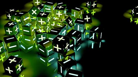 빛나는 플러스와 마이너스 기호와 검은 큐브의 배경 3d 렌더링 검사 보기에 대한 스톡 사진 및 기타 이미지 검사 보기 계산기 비교 Istock