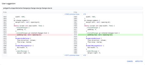 Gerrit Code Review User Suggested Edits
