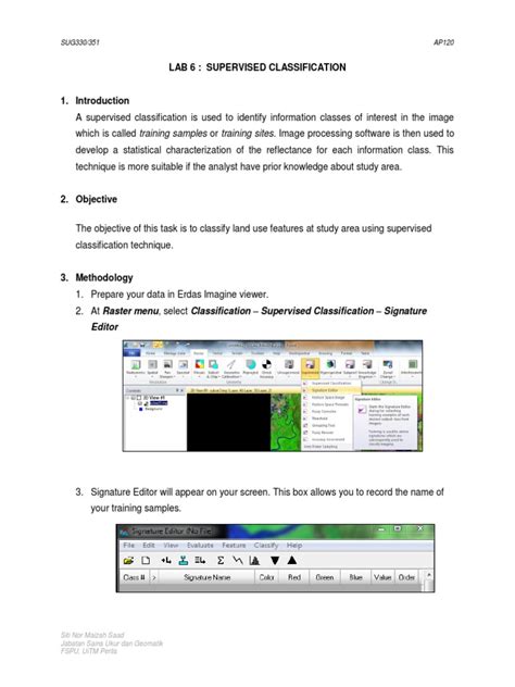 Lab 6 Supervised Classification Pdf Icon Computing Computing