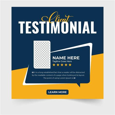 Modern Client Testimonial Layout Vector With Yellow And Red Colors On Dark Backgrounds Customer