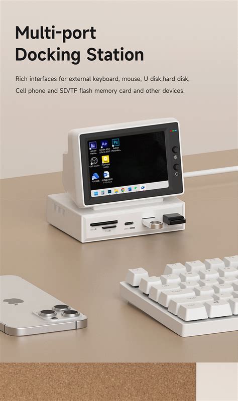 Hagibis Inch IPS Mini Screen AIDA Mini PC CPU RAM HDD Data Monitor Display Sub Screen With