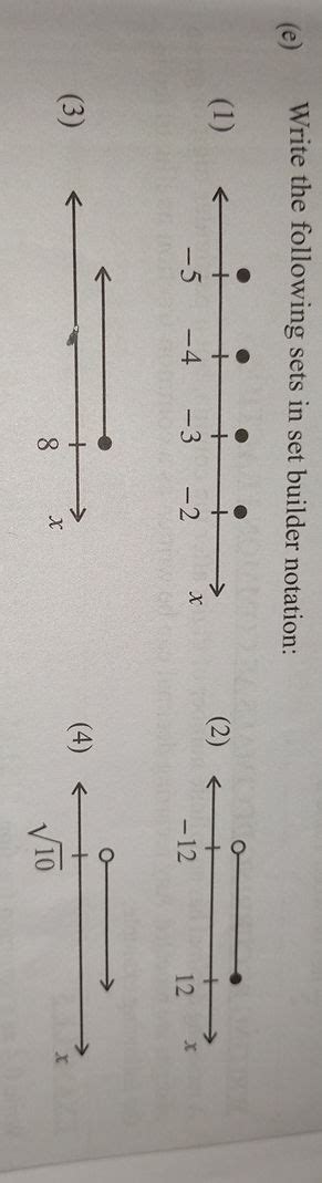 e write the following sets in set builder notation 1 2 3 4