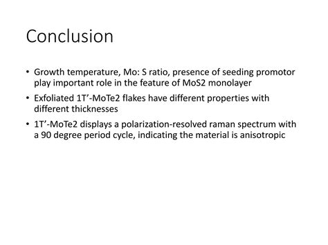 Characterization Of Cvd Grown Molybdenum Disulfide Monolayer And