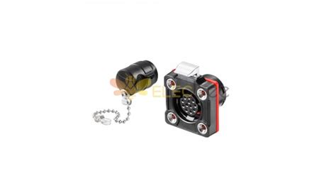 PBT Industrial Female Socket Ip67 Waterproof Connector 12 Pin Plastic Shell