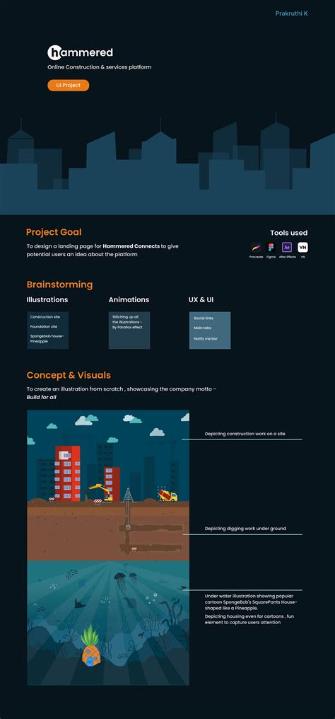 landing page parallax animation behance