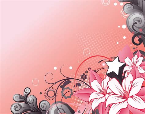 복고풍 꽃 배경 벡터 Ai Eps Uidownload