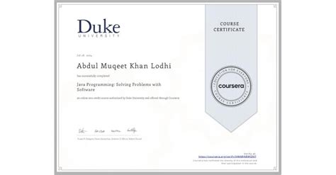 Abdul Muqeet On Linkedin Completion Certificate For Java Programming
