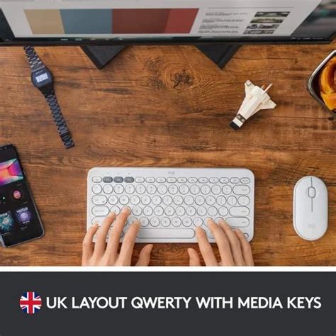 Logitech K380 Wireless Bluetooth Keyboard M350 Pebble Bluetooth Wireless Mouse White At Rs