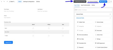 Checkable Grid Input Field In Fluent Forms Fluent Forms