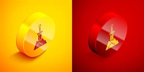 주황색과 빨간색 배경에 격리 된 돌 아이콘의 등색 검 아서리안 전설의 돌에 칼을 엑스칼리버 서클 버튼입니다 벡터 3차원 형태에 대한 스톡 벡터 아트 및 기타 이미지 Istock