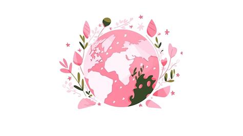 Premium Photo Illustration World Earth Day In Pink