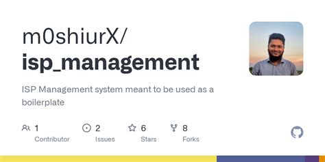 GitHub M ShiurX Isp Management ISP Management System Meant To Be Used As A Boilerplate