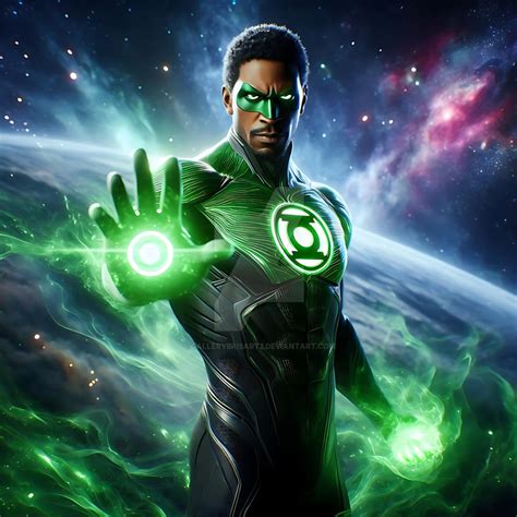 Justice League Green Lantern John Stewart By Gallerybrisart2 On