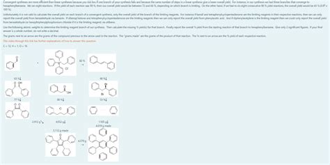 Solved Convergent Syntheses Are More Efficient Than Linear Chegg Com