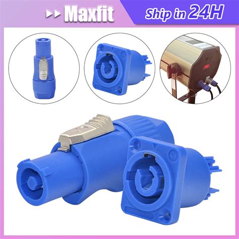 Jual Nac3fca Soket PowerCon 3 Pin Female 20A 250V Kabel PowerCon Panel Chassis Plug PowerCON