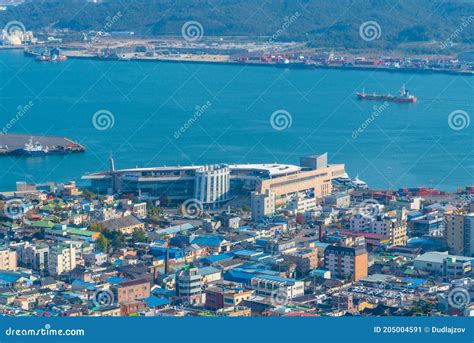 Mokpo Korea November 6 2019 Aerial View Of Ferry Terminal In Mokpo