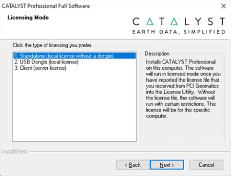 Standalone Dongle Less Installation Catalyst Professional Catalyst Earth