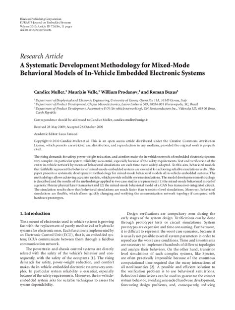 Pdf A Systematic Development Methodology For Mixed Mode Behavioral