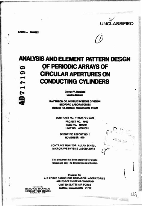 Pdf Analysis And Element Pattern Design Of Periodic Arrays Of Circular Apertures On
