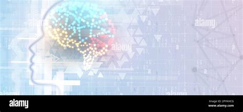 Abstract Artificial Intelligence Cloud Computing Machine Learning Technology Web Background