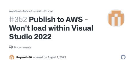 Publish To Aws Wont Load Within Visual Studio 2022 · Issue 352