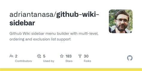 GitHub Adriantanasa Github Wiki Sidebar Github Wiki Sidebar Menu Builder With Multi Level