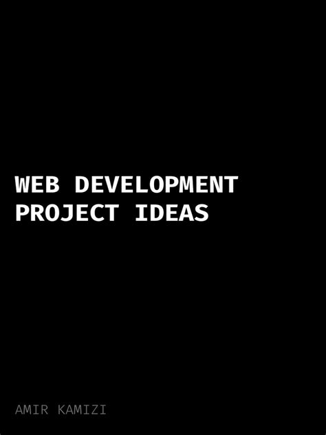Web Project Ideas Pdf