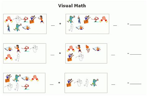 Visual Math Worksheets Free 1st Grade 1st Grade Math Worksheets
