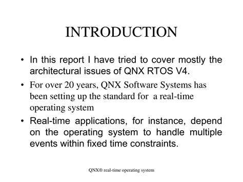 Ppt Qnx ® Real Time Operating System Powerpoint Presentation Free Download Id1414423