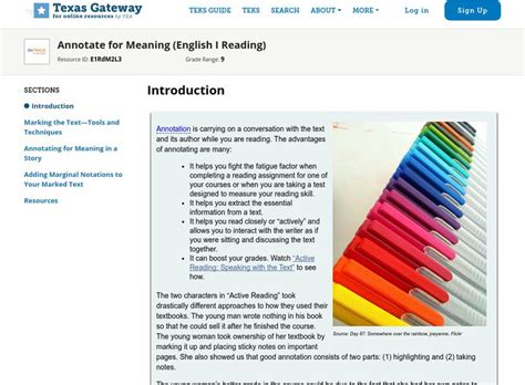 texas gateway annotate for meaning unit plan for 9th 10th grade