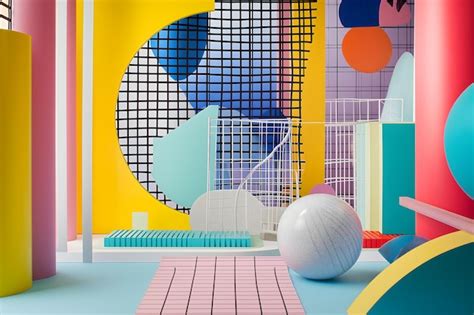 Premium Photo Abstract Background Of Playful Convergence Of 2d Popart