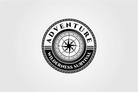 Compass Logo Vector Wilderness Adventure Grafik Von Lawoel · Creative