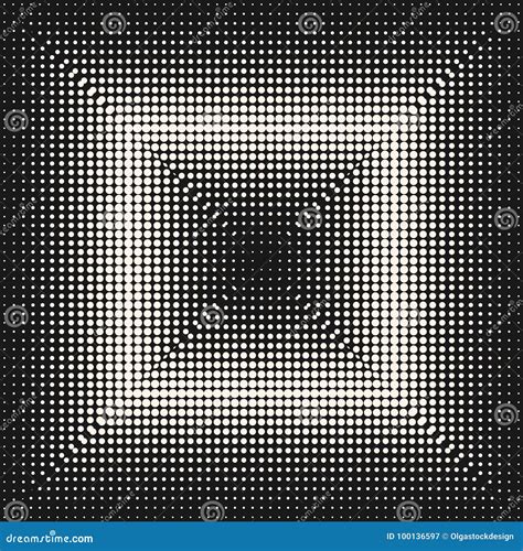 Vector Monochrome Halftone Pattern Digital Gradually Transition Stock Vector Illustration Of