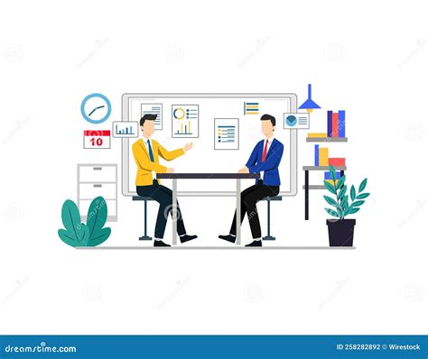 Illustration Of Project Planning Cooperation And Workflow Process Concept With Tiny People