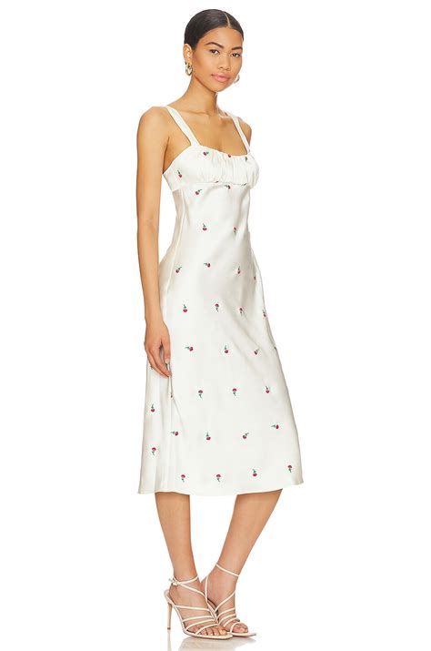 Majorelle Eden Midi Dress In Ivory And Pink Revolve