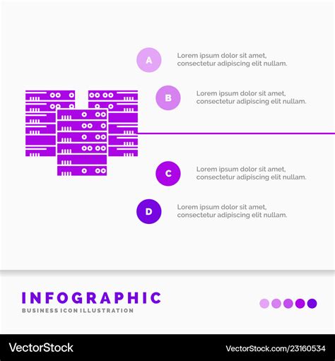 Center Centre Data Database Server Infographics Vector Image