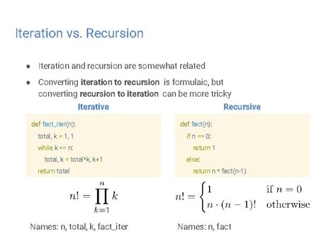 Recursion Examples Recursion Review Recursion Review Scenario You